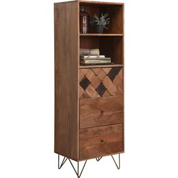 Ambia Home Kommode, Akazie, Bronze, Metall, Akazie, massiv, 1 F&auml;cher, 3 Schublade(n) Schubladen, 50x153x43 cm, Beim&ouml;bel erh&auml;ltlich, Wohnzimmer, Kommoden & Sideboards, Kommoden