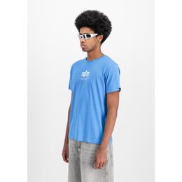 T-Shirt Alpha Industries "Basic T-Shirt ML", Herren, Gr. XXL, blau (mediteranian blau), Obermaterial: 100% Baumwolle, Shirts T-Shirt