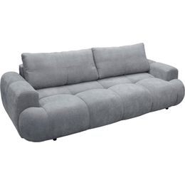 3-Sitzer exxpo - SOFA FASHION "Alessano, 254 cm breit, modern & gem&uuml;tlich", grau, B:254cm H:93cm T:116cm, Sofas, Verl&auml;ssliche Qualit&auml;t, inkl.Bettfunktion, Bettkasten, 2x Plaidskissen