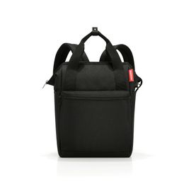 Rucksack Reisenthel "Reisenthel allrounder R", Herren, Gr. B/H/T: 31cm x 39cm x 17cm, schwarz, Polyester, unifarben, Rucks&auml;cke Rucksack, Stecklasche zur Befestigung an Reisetrolley-Griffen