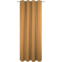 Vorhang Adam "Uni Collection", gelb (curry), B:142cm H:265cm, Baumwolle (Bio-Baumwolle), Gardinen, Blickdichter aus 100% Bio-Baumwolle