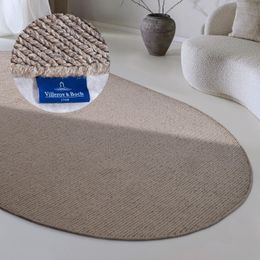 Villeroy & Boch Wollteppich VILLEROY & BOCH "Francois", beige (linen), B:160cm H:7mm L:231cm, Wolle, Teppiche, in rund, oval, L&auml;ufer, handgewebt, Wolle, Wohnzimmer, Schlafzimmer