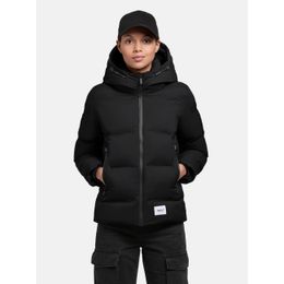 Winterjacke Khujo "Liev-YM", Damen, Gr. XXL (44), schwarz, Obermaterial: 100% Nylon. Futter: 100% Nylon. Wattierung: 100% Polyester, gerade h&uuml;ftlang, hoch geschlossener Ausschnitt, &Auml;rmel ohne &Auml;rmelschlitz B&uuml;ndchen, Jacken Winterjacke, Warme gesteppte Damen Kapuzenjacke