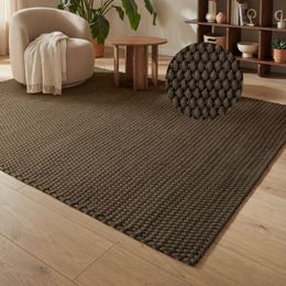 Teppich Ted Baker "Teppich Seilteppich Rope", braun, B:120cm H:15mm L:170cm, Oberfl&auml;che: 100% Polyester. R&uuml;ckseite: 100% Polyester, Teppiche, Teppich, Handgemacht, Boho, Skandi, Hochwertig, Seil-Struktur, Rope, Wohnzimmer