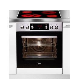 Amica Elektro-Herd-Set "EHCX 933 110 E", Energieeffizienz: A (A+++-D), silber (edelstahlfarben), Herdsets, Komfortables Kochen und Backen mit praktischer Unterst&uuml;tzung