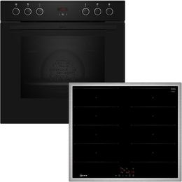 Neff Induktions Herd-Set "EDX4IB0", Energieeffizienz: A (A+++-D), schwarz (schwarz, edelstahl), Herdsets