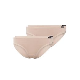 Slip Skiny "Slip 4er Pack", Damen, Gr. S, beige, Obermaterial: 96% Baumwolle CO. 4% Elasthan EL., Unterhosen Slip