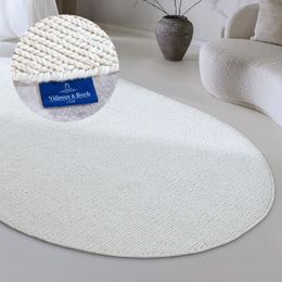 Villeroy & Boch Wollteppich VILLEROY & BOCH "Francois", wei&szlig;, B:160cm H:7mm L:231cm, Wolle, Teppiche, in rund, oval, L&auml;ufer, handgewebt, Wolle, Wohnzimmer, Schlafzimmer