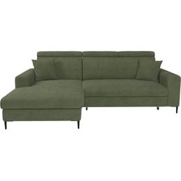 Ecksofa TRENDS BY HG "Nizza", d508 enjoy new 47 wintermoss, B:250cm H:104cm T:166cm, 92% Polyester;8% Nylon, Sofas, Ecksofa, Schlaffunktion + Bettkasten