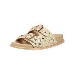 Pantolette Alma en Pena "Alma en Pena Pantoletten Lederimitat", Damen, Gr. 37, sand, Lederimitat, Schuhe Pantolette