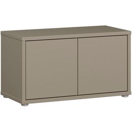 Schuhbank FORTE "Alice Springs, Grifflos, 8 Paar Schuhe, Polsterauflage optional", taupe, taupe, B:74,5cm H:41,5cm T:34,9cm, Holzwerkstoff, Sitzb&auml;nke, Schuhbank, B/H/T 74,5/41,5/34,9 cm, Push to open