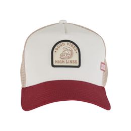 Trucker Cap COASTAL "Coastal Trucker Cap HFT High Lines", Herren, Gr. onesize, sanftes wei&szlig;, wine, khaki, 60% Baumwolle, 40% Polyester, Caps