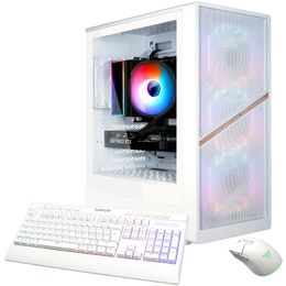 GAMEMAX Gaming-PC "AERIS MW 8121 AMD Ryzen 5 5500 16GB 480GB SSD RTX 5050", wei&szlig;, Microsoft Windows 11 Home (64 Bit), 16 GB RAM 480 GB SSD, Desktop-PCs, Windows 11