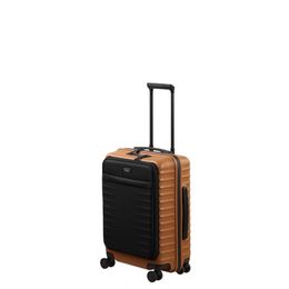 TITAN&reg; Trolley TITAN "UPGRADE Koffer Hartschale", Gr. B/H/T: 40cm x 55cm x 20cm 38 l, braun, Polycarbonat, Koffer, mit kratzresistenter Oberfl&auml;che und cleverer Innenaufteilung