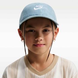 Baseball Cap Nike Sportswear "K NK CLUB CAP US CB DENIM", Kinder, aegean storm, wei&szlig;, Obermaterial: 100% Baumwolle, Caps, f&uuml;r Jugendliche, sportlicher Stil