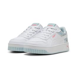 Sneaker Puma "CARINA STREET SPACE BELLE PS", M&auml;dchen, Gr. 31, wei&szlig; (Puma wei&szlig;, Puma wei&szlig;, sea glass), Synthetik, Schuhe Sneaker, f&uuml;r vielseitige Aktivit&auml;ten, mit SOFTFOAM+ D&auml;mpfungstechnologie