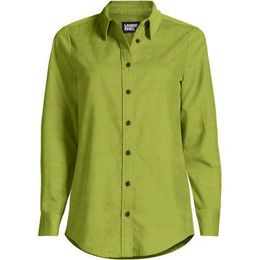 LANDS' END Feincord-Hemdbluse, Damen,  Gr&uuml;n, Baumwolle, by Lands' End
