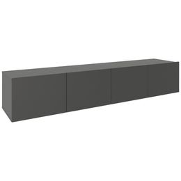 Hom&acute;in Hom`in Lowboard, Anthrazit, Holzwerkstoff, 200x36.7x42 cm, h&auml;ngend, Wohnzimmer, Wohnw&auml;nde, Lowboards, Lowboards h&auml;ngend