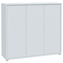 CARRYHOME Schuhschrank Alice Springs, Hellgrau, Holzwerkstoff, 8 F&auml;cher, 109.2x99.1x34.9 cm, Typenauswahl, stehend, Garderobe, Schuhaufbewahrung, Schuhschr&auml;nke