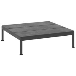 Lomoco Couchtisch, Anthrazit, Metall, quadratisch, Rundrohr, 90x26x90 cm, einfacher Aufbau, Wohnzimmer, Wohnzimmertische, Couchtische