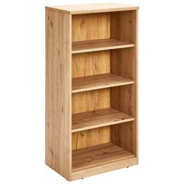 Xora Regal, Eiche Artisan, Holzwerkstoff, 3 F&auml;cher, 55x110x36 cm, Typenauswahl, Wohnzimmer, Regale, B&uuml;cherregale