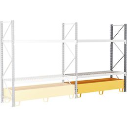 Weitspannregal mit Wanne, B 1800 mm, HxT 2000 x 600 mm, Fachlast 284 kg, Anbauregal kaiserkraft