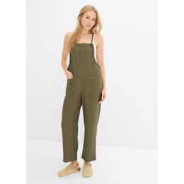 bonprix Jumpsuit aus softer Viskose, gr&uuml;n, Gr.50, L&auml;ssiger Jumpsuit, aus Viskose