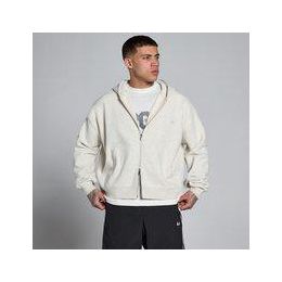 Myprotein MP Lift Oversized Loopback 2 Way Zip Hoodie f&uuml;r Herren &ndash; Cremig Grau meliert - XXXL