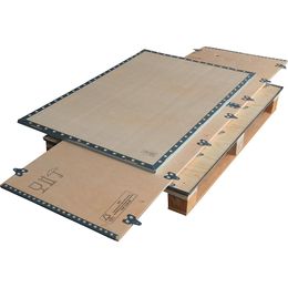 Holzfaltkiste Standard, mit Kufen, Au&szlig;en-LxBxH 400 x 300 x 320 mm kaiserkraft