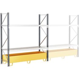 Weitspannregal mit Wanne, B 1800 mm, HxT 2000 x 600 mm, Fachlast 284 kg, Grundregal kaiserkraft