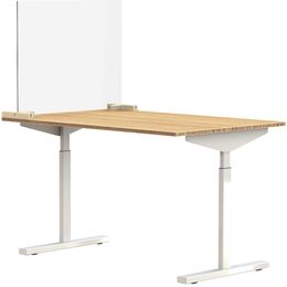SMIT VISUAL Trennscheibe f&uuml;r Schreibtische/Tische, inkl. 2 Fu&szlig;verbinder in T-Form, HxB 590 x 750 mm, ab 10 Stk