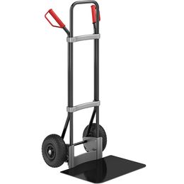 eurokraft pro Sackkarre, schwarz, Schaufel-BxT 450 x 500 mm, schwarz, Luftbereifung, ab 5 Stk
