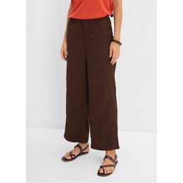 bonprix Verk&uuml;rzte sommerliche Hose, braun, Gr.36, Kn&ouml;chelfreie weite Hose
