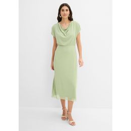 bonprix Jerseykleid aus softem Mesh, gr&uuml;n, Gr.48/50 (XL), schickes Jersey- Kleid aus Mesh
