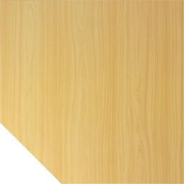Verkettung, Eckplatte 1200 x 1200 mm, Fu&szlig; h&ouml;henverstellbar, alusilber / Buche kaiserkraft