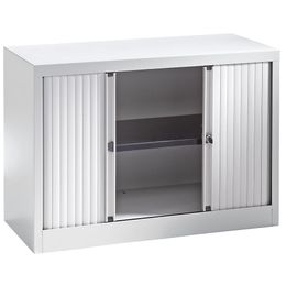 Bisley Euro-Rollladenschrank, Breite 1000 mm, 1 Fachboden, lichtgrau