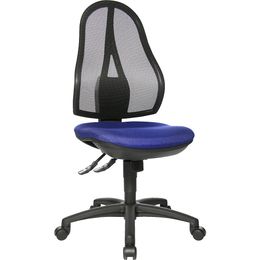 Topstar B&uuml;rostuhl OPEN POINT SY, ohne Armlehnen, Netzr&uuml;ckenlehne schwarz, Bezug royalblau