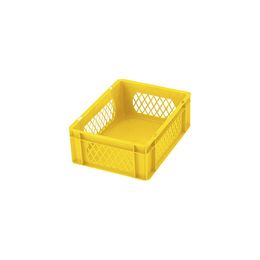 Euro-Format-Stapelbeh&auml;lter, W&auml;nde und Boden durchbrochen, LxBxH 400 x 300 x 50 mm, gelb, VE 5 Stk kaiserkraft