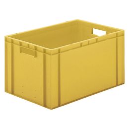 Euro-Format-Stapelbeh&auml;lter, W&auml;nde und Boden geschlossen, LxBxH 600 x 400 x 320 mm, gelb, VE 5 Stk kaiserkraft