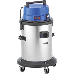 eurokraft pro Werkstatt Nass-/Trockensauger, 50-l-Edelstahlbeh&auml;lter, 2400 W, mit Elektrosteckdose