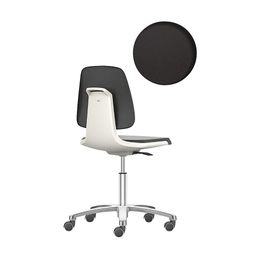 bimos Arbeitsdrehstuhl LABSIT, F&uuml;nffu&szlig; mit Rollen, Sitz mit Kunstlederbezug, wei&szlig;