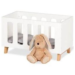 Puppenbett Pinolino "Marit", wei&szlig; (wei&szlig;, natur), Puppenm&ouml;bel, KinderB:27cm H:30cm T:51cm, B:27cm H:30cm T:51cm