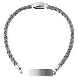 Adelia&acute;s Armband ADELIA ́S "Damen Armband &ndash; Lederarmband aus Leder 17 cm", grau, Armb&auml;nder, Damen, 17cm, Leder, Armband, Ideal als Geschenk zum einen besonderen Tag