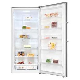 Exquisit Gefrierschrank "GS600-NF-H-040E inoxlook", Energieeffizienz: E (A-G), silberfarben, B:84cm H:189cm T:75cm, Gefrierschr&auml;nke