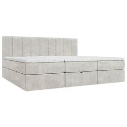 Esposa Familienbett, Beige, Textil, H3, H&ouml;he ca. 21 cm, 270x200 cm, gepolstertes Kopfteil, Stoffauswahl, Topper geteilt, in verschiedenen Gr&ouml;&szlig;en erh&auml;ltlich, Box mit integrierter Matratze, Familienbett, Schlafzimmer, Betten, Familienbetten