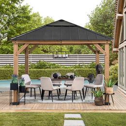Pavillon Gazebo Pirin Anthrazit Echtholz