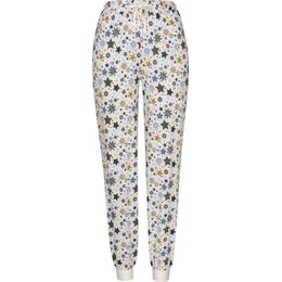w&auml;schepur Damen Schlafanzug-Hose ecru-himmelblau-bedruckt Gr&ouml;&szlig;e 36/38