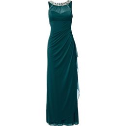 Heine Damen Abendkleid mit Schmucksteinen smaragd Gr&ouml;&szlig;e 46