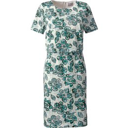 CR&Eacute;ATION L Damen Druckkleid in 2-in-1-Optik ozean-petrol-bedruckt Gr&ouml;&szlig;e 38