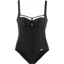 Lascana Damen Badeanzug schwarz Gr&ouml;&szlig;e 38B